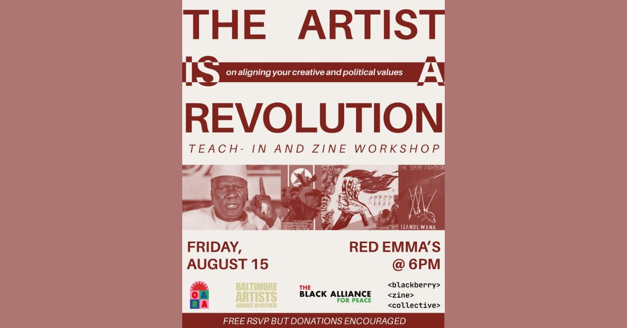 The Artist is Revolution: Teach-In and Zine Workshop